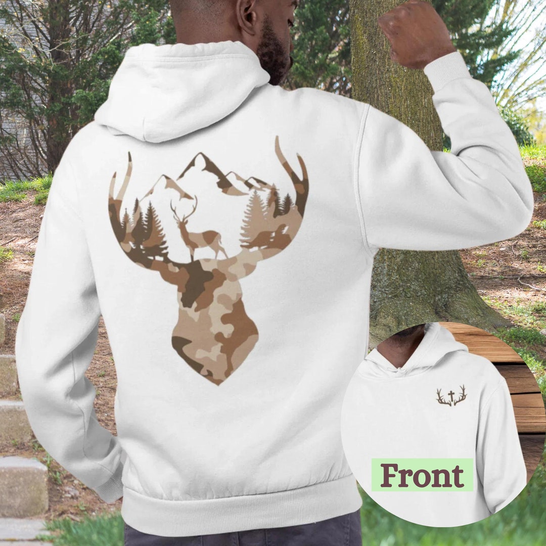 Deer Hunting Hoodie Camouflage Hunting Trip Apparel Brown Camo Hooded ...