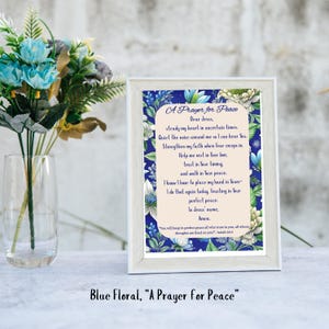 Prayer for Peace Printable Card: Christian Spiritual Support (digital ...