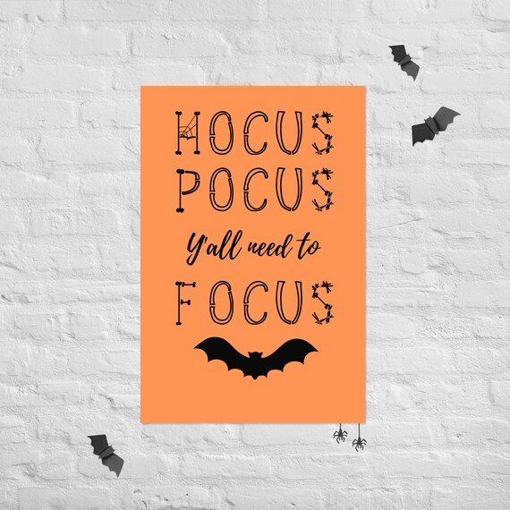 Hocus Pocus Classroom Poster - Etsy