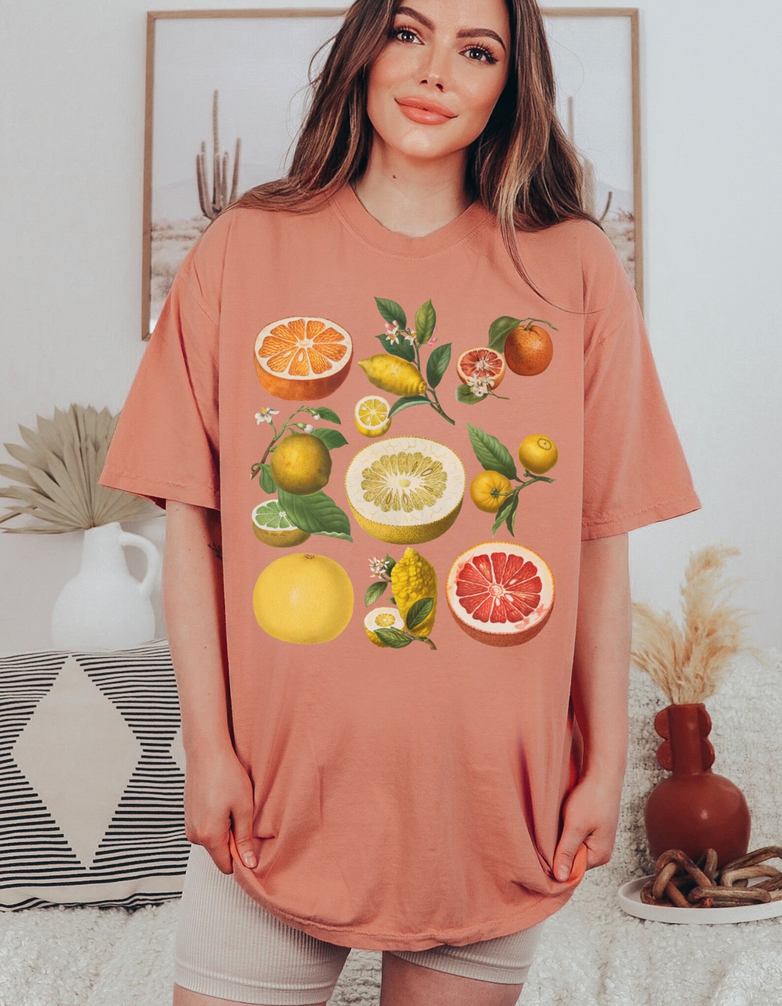 Vintage Citrus Fruit Cottagecore Botanical Gardening Shirt, Citrus ...