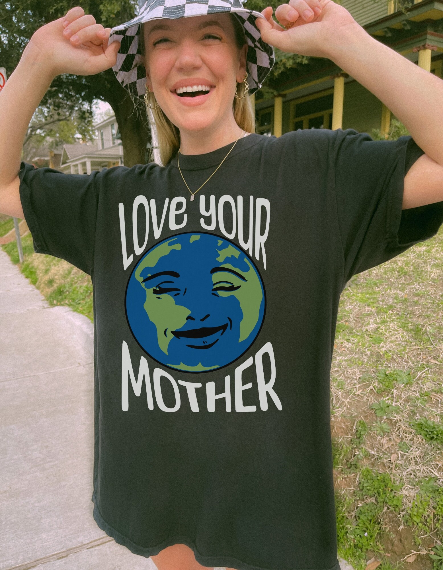 Earth Day Shirt, Granola Girl Aesthetic Shirt, Cartoon Earth Shirt ...