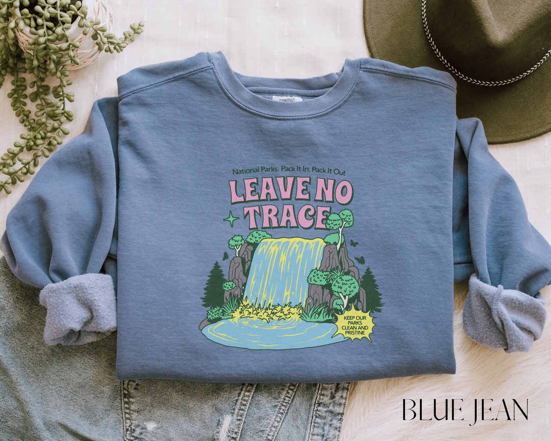 Granola Girl Aesthetic Comfort Colors Crew Neck Sweatshirt, Leave No ...
