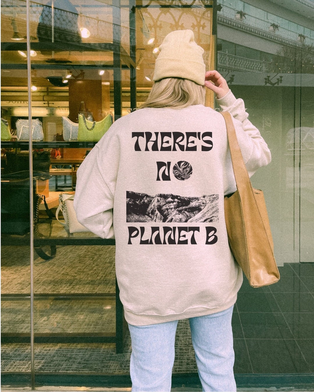 Granola Girl Aesthetic Crew Neck Sweatshirt, No Planet B Sweatshirt ...