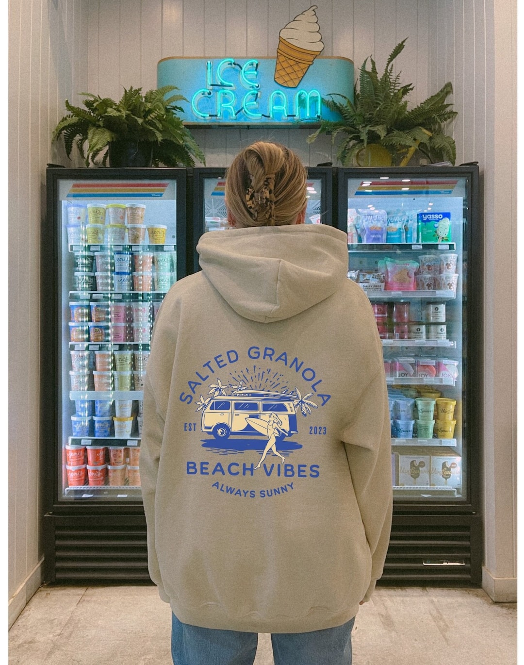 Salted Granola Girl Aesthetic Hoodie Sweatshirt, Coconut Girl Hoodie ...