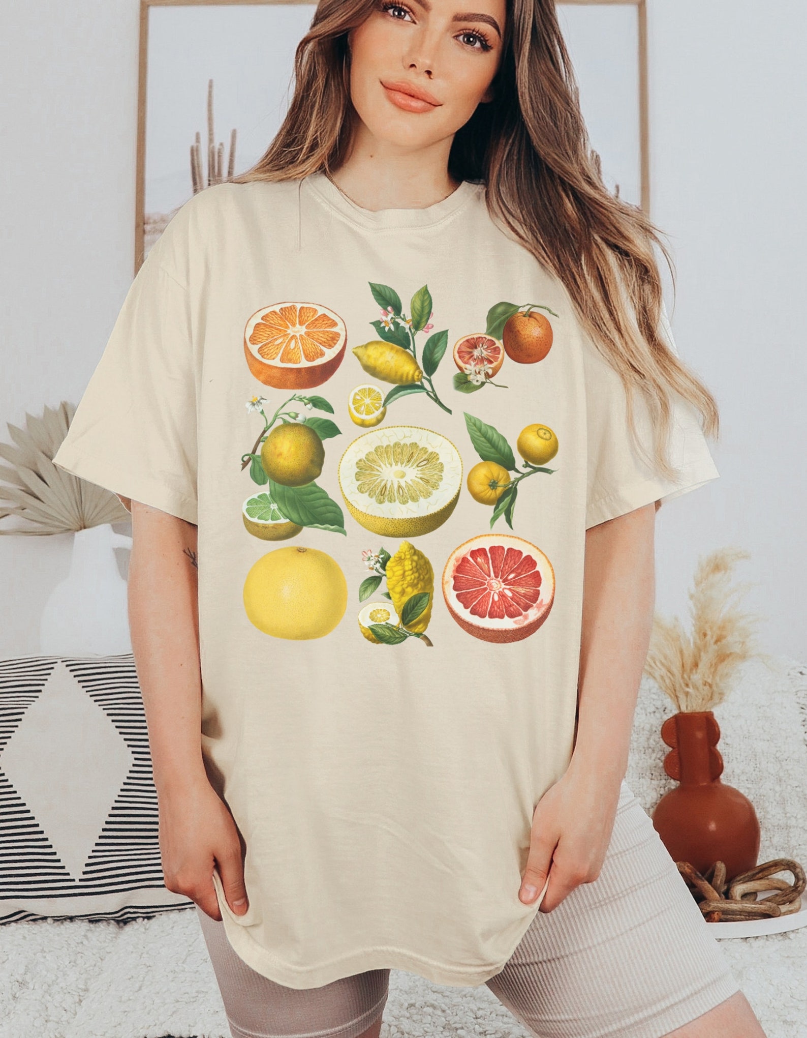 Vintage Citrus Fruit Cottagecore Botanical Gardening Shirt, Citrus ...