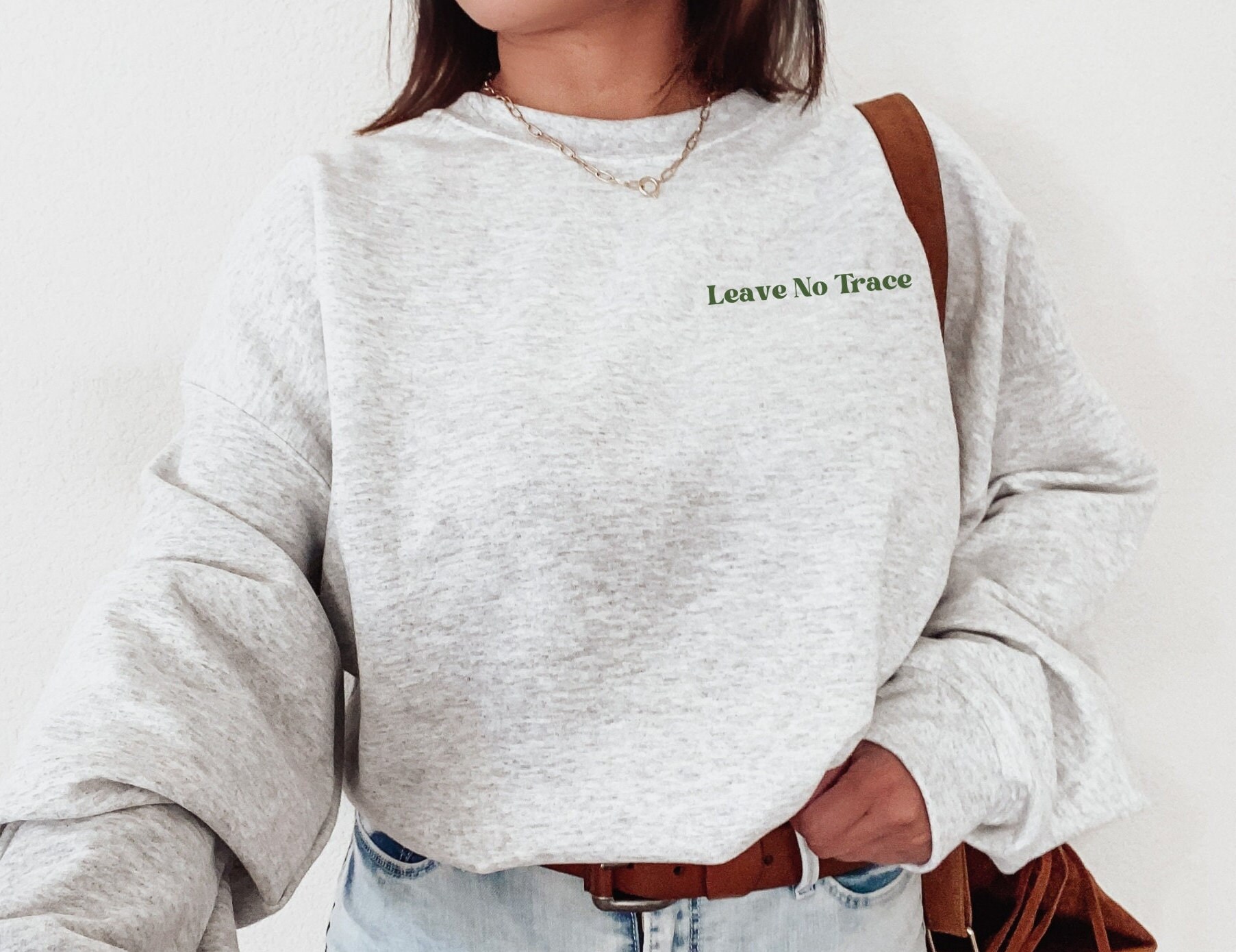 Granola Girl Aesthetic Crew Neck Sweatshirt, Camp Fire Safety, Protect ...