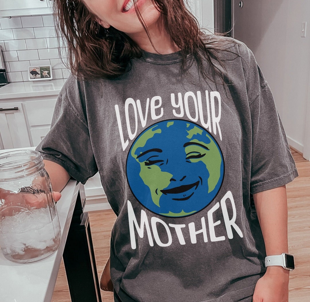 Earth Day Shirt, Granola Girl Aesthetic Shirt, Cartoon Earth Shirt ...