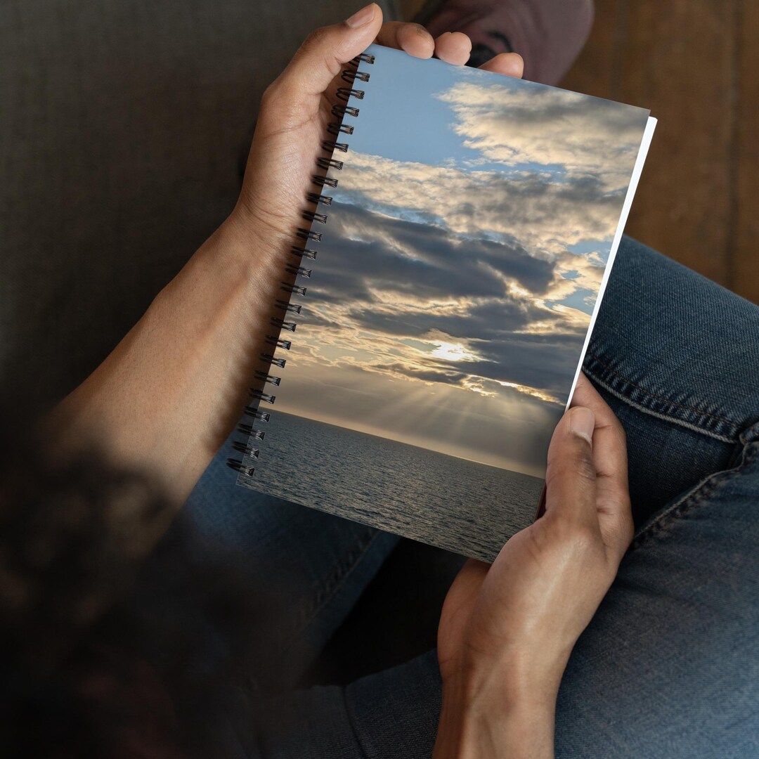 Sun Sunset Journal Clouds Sky Water View Spiral Notebook - Etsy