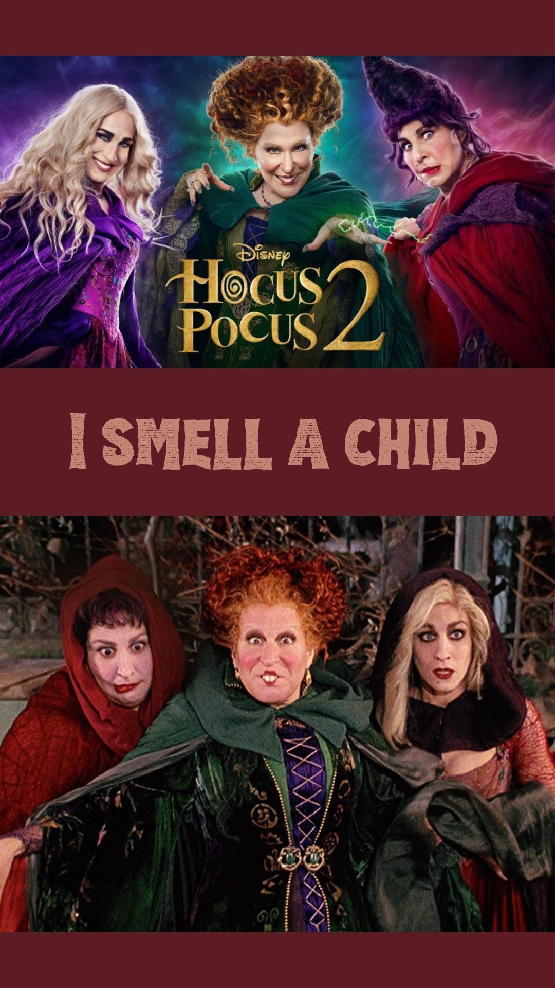Hocus Pocus Witches Halloween Phone Screen Wallpaper Set of 5 ...