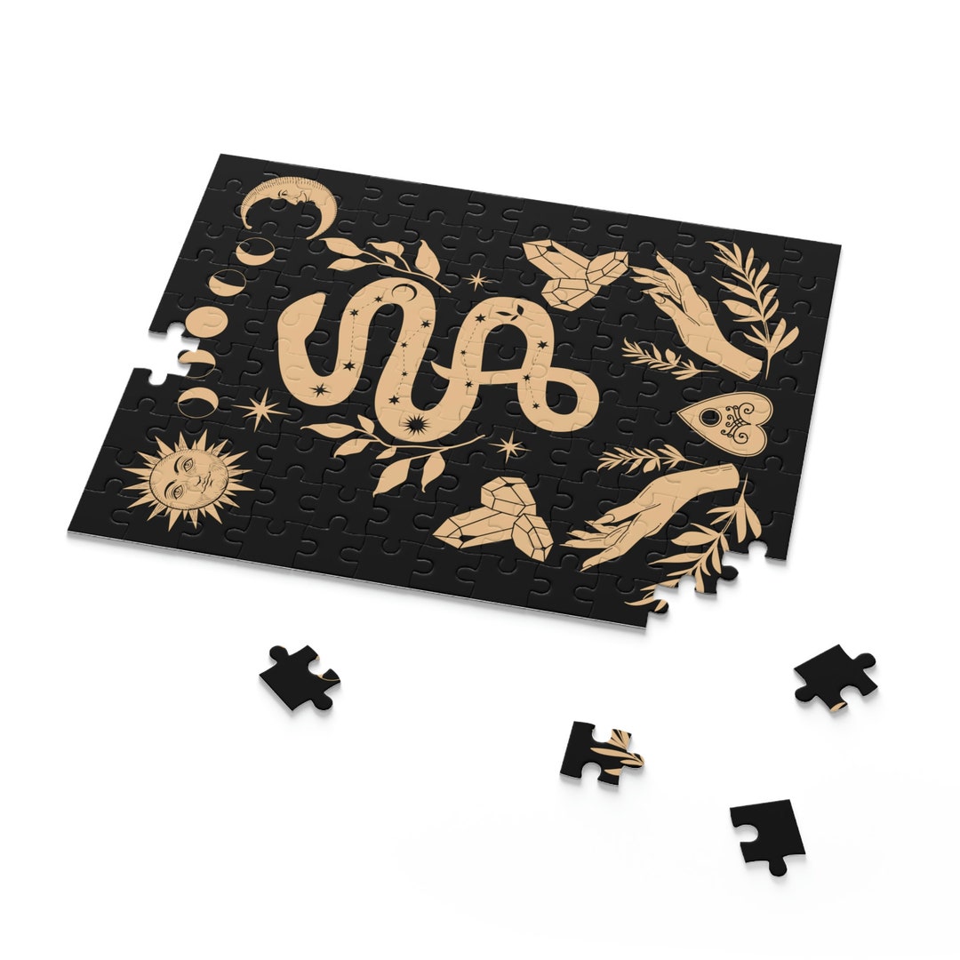 Spellbound Snake and Crystal Puzzle, Macabre Puzzle, Goth Puzzle Gift ...