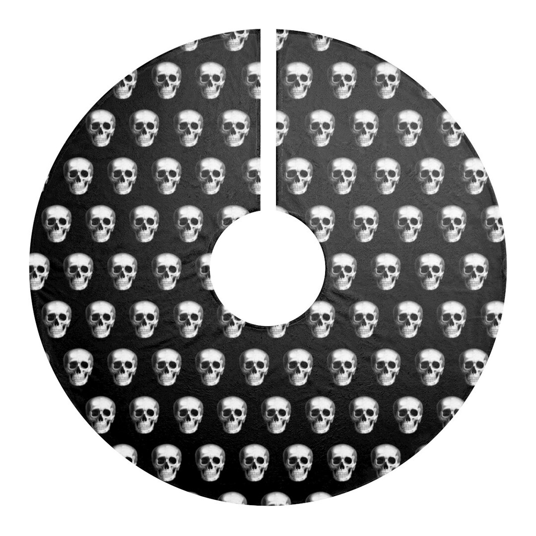 Skull Christmas Tree Skirt Goth Christmas Macabre Decor - Etsy