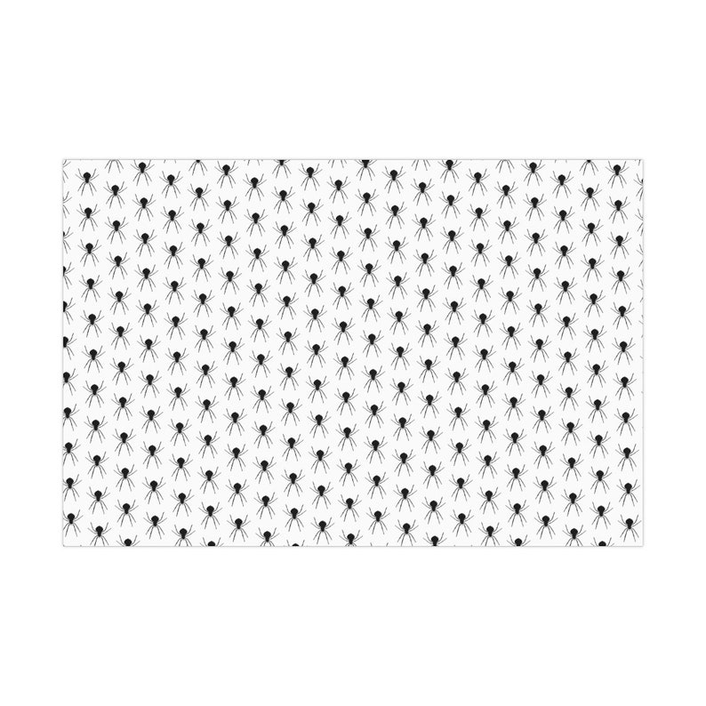 Spider Gift Wrap Paper, Black Spider Wrapping Paper, Halloween ...