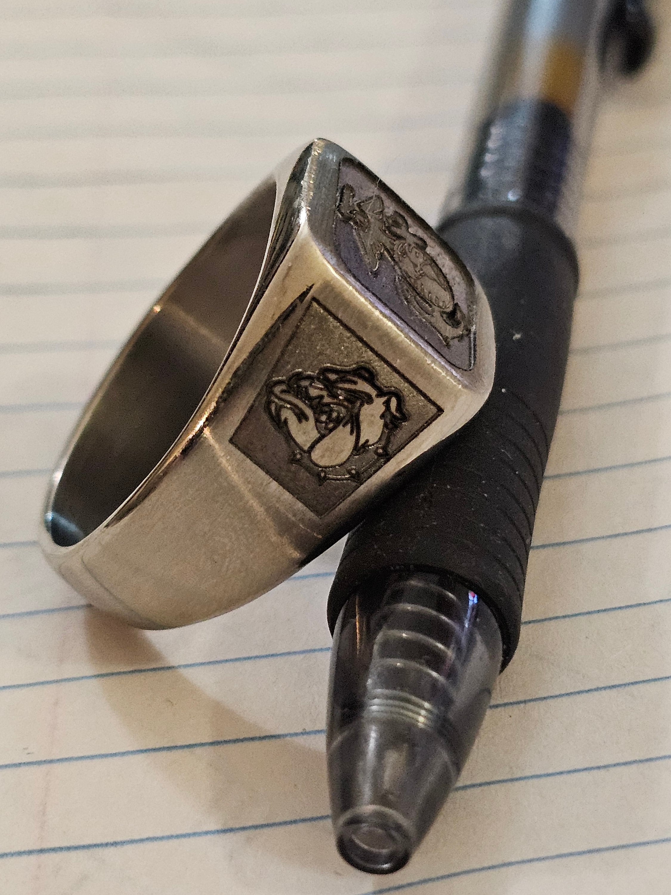 Stainless Steel Engraved Marine Corp Ring - Etsy