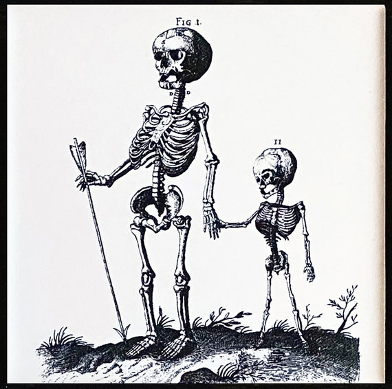 Father & Son Skeleton 1 Ceramic Tile Coaster - Etsy
