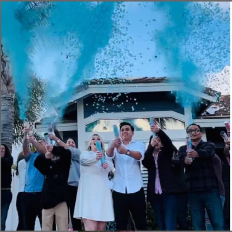 Biodegradable Gender Reveal Confetti & Powder Combo, 2-piece - Etsy