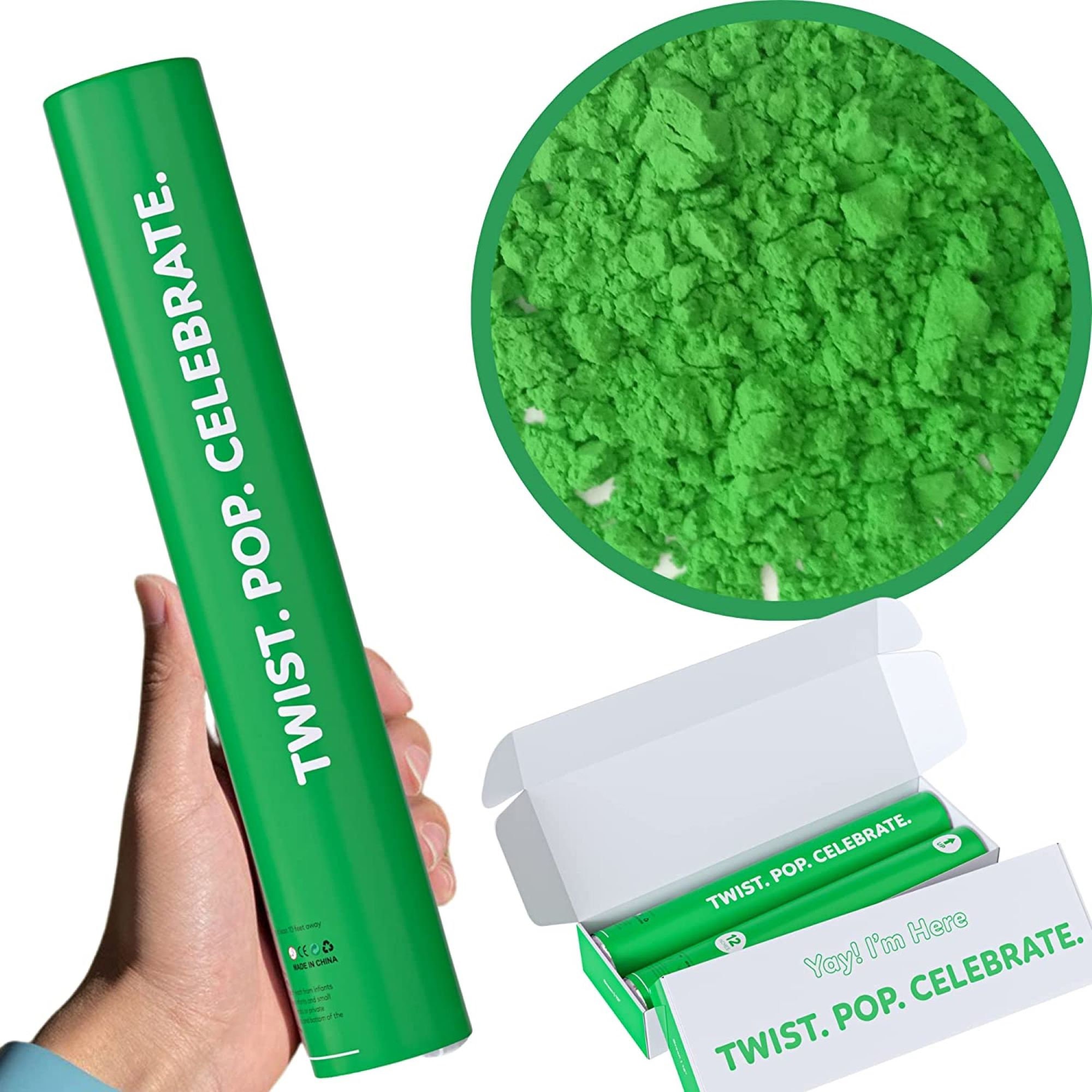 Rainbow Powder Poppers Biodegradable 12 Pride Party Poppers Holi ...