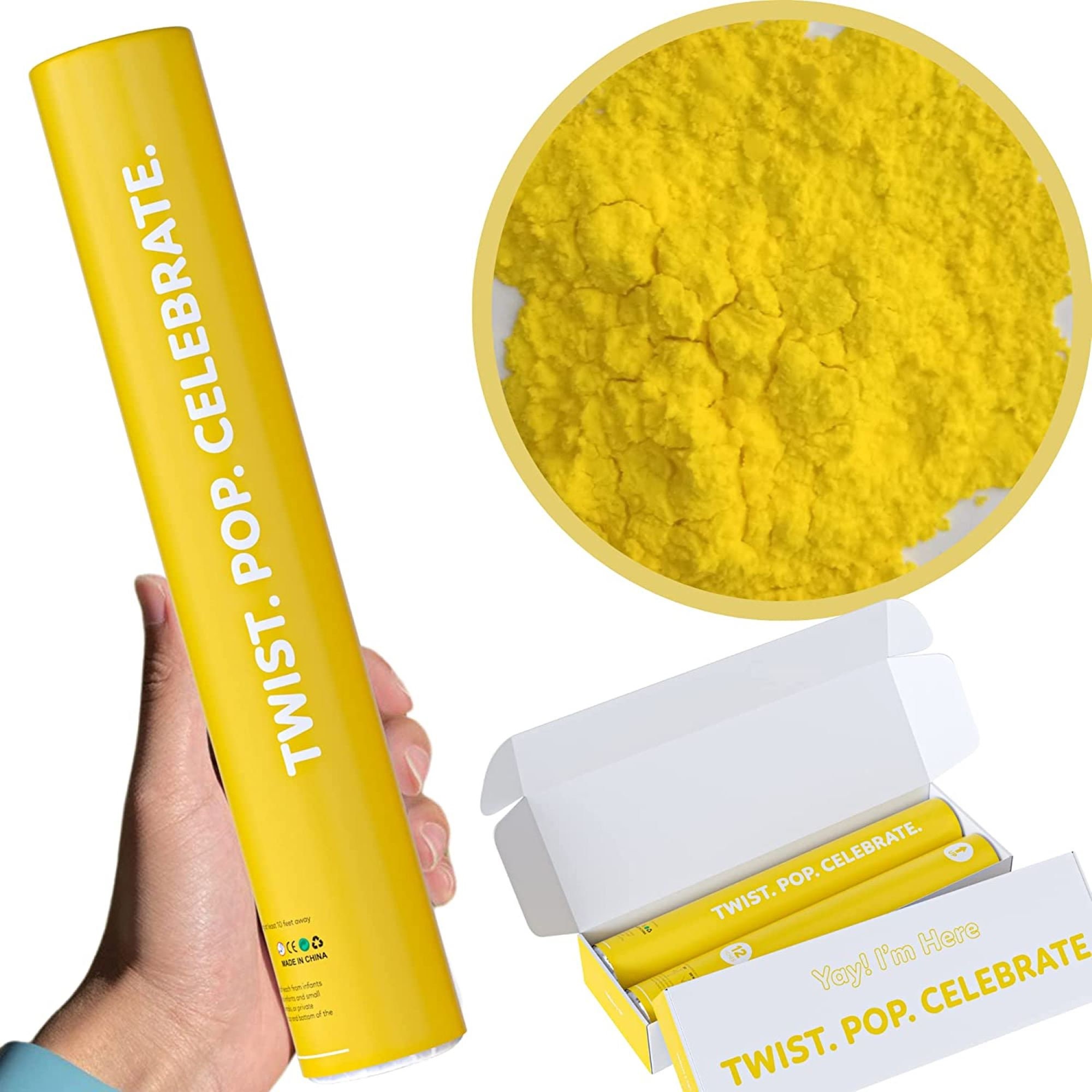 Rainbow Powder Poppers Biodegradable 12 Pride Party Poppers Holi ...