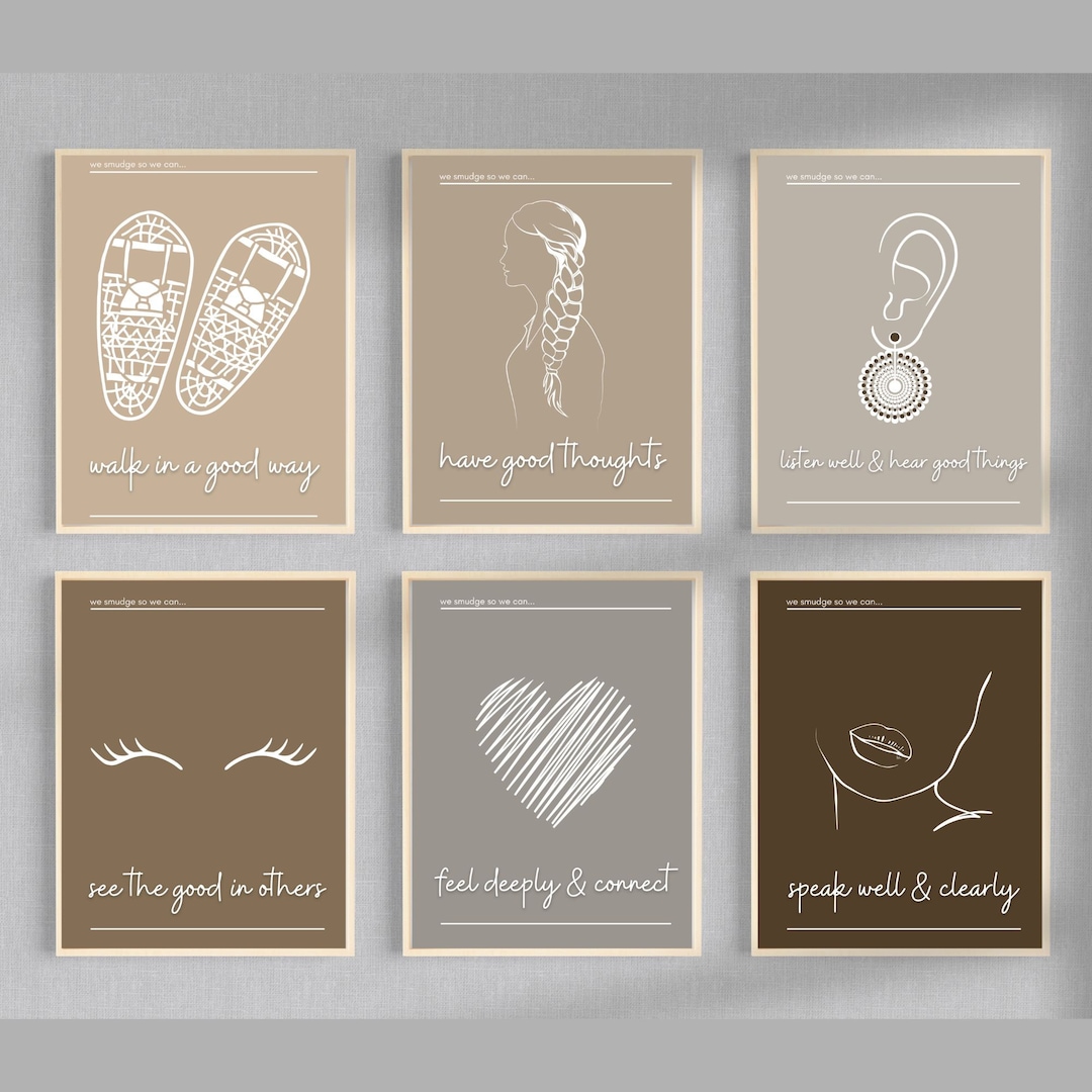 Smudging Protocol Art Print - Indigenous - Digital Download - Etsy