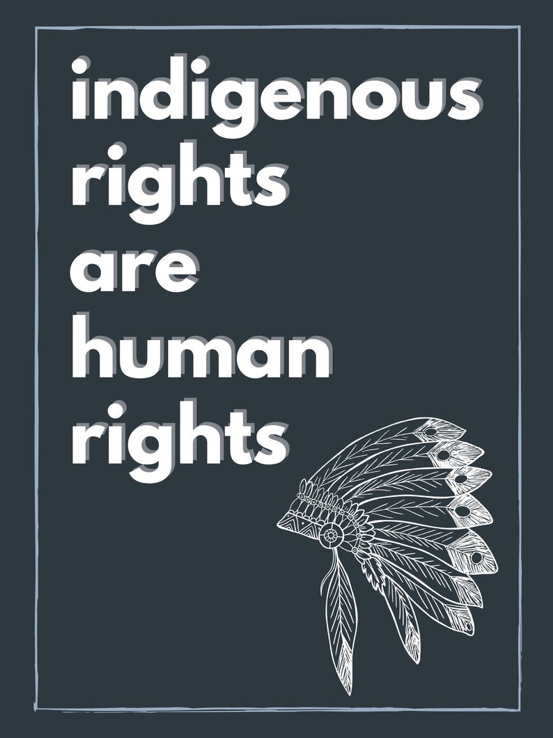 Indigenous Rights Are Human Rights Art Print - Digital Download - Etsy ...