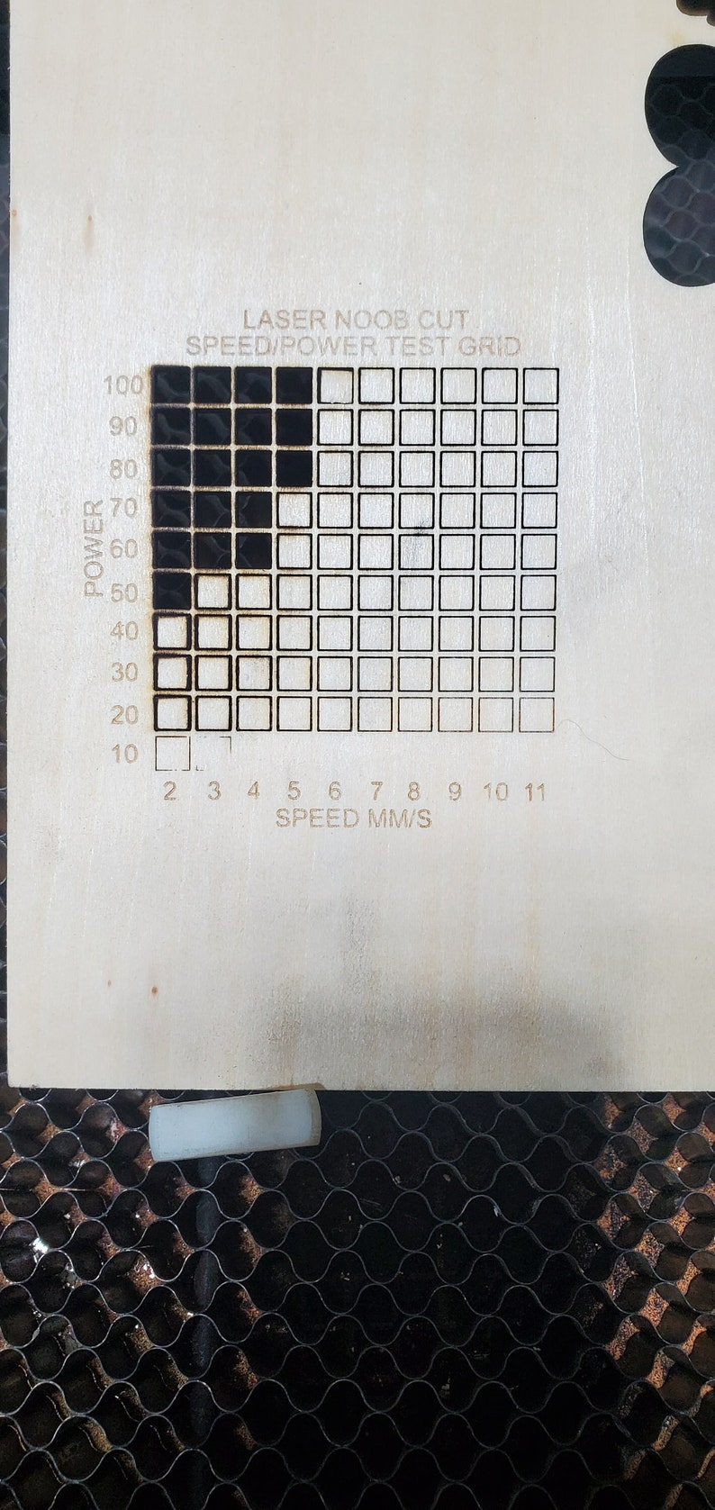 Speed / Power Cut Test Grid for Lightburn - Etsy