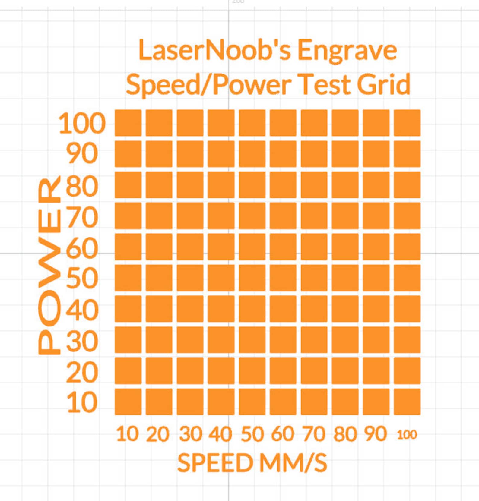 XCS Speed / Power Engrave Test Grid for Windows - Etsy