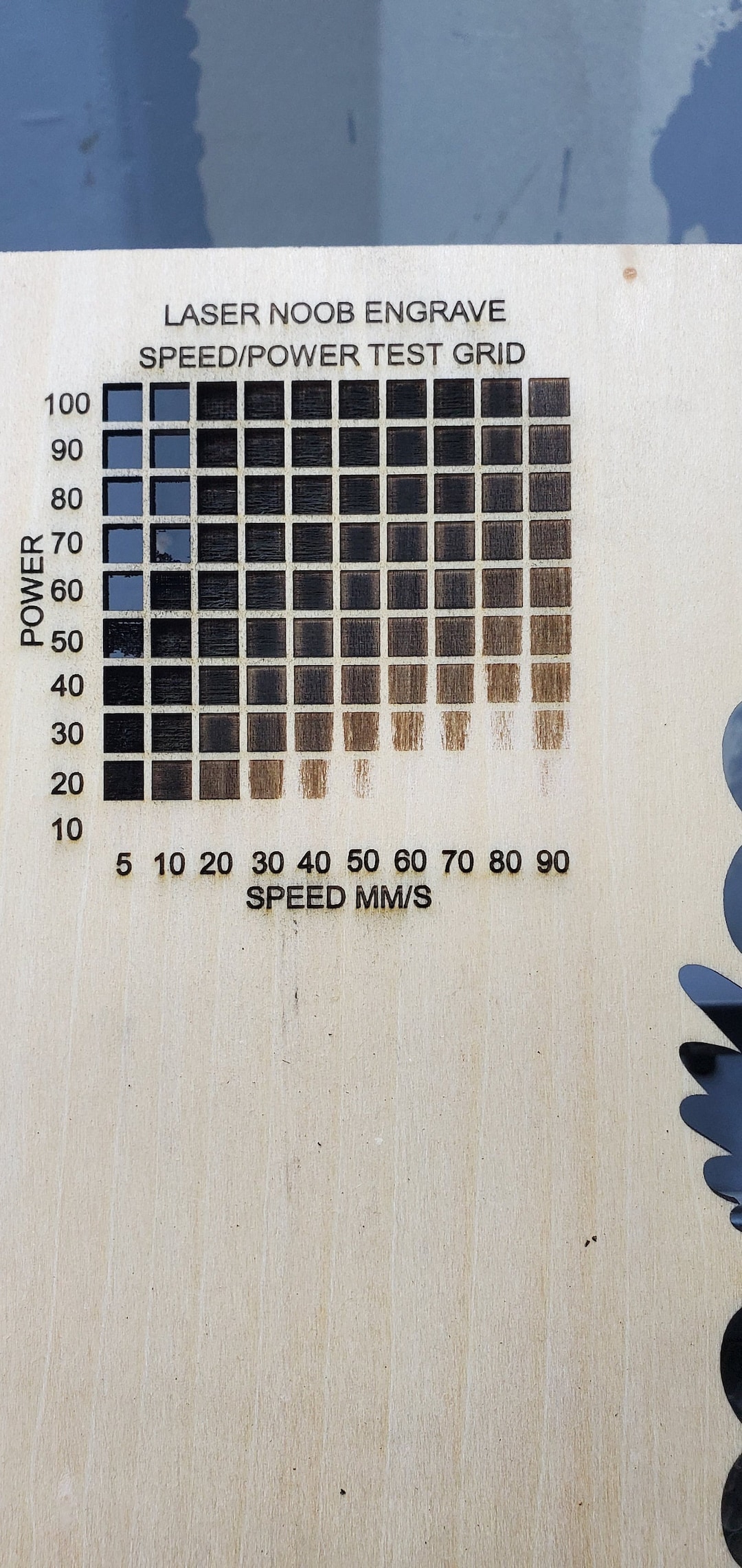 Lightburn Speed/power Engrave Test Grid - Etsy