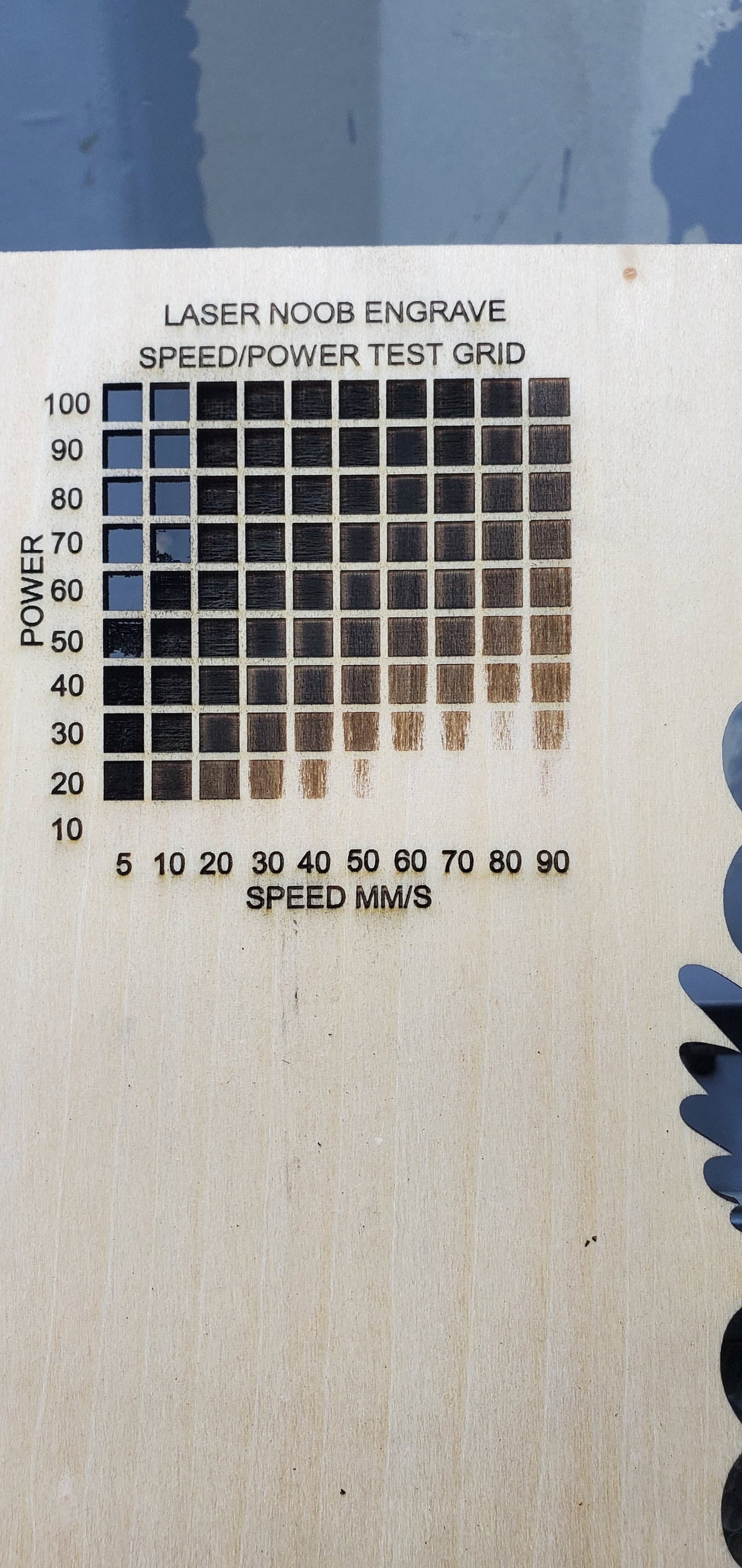 Lightburn Speed/power Engrave Test Grid - Etsy
