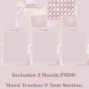PMDD Journal, PMDD Mood Tracker, Printable Mood Tracker, Symptom ...
