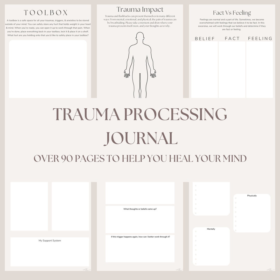 Trauma Processing Journal, PTSD Workbook, Selfcare Journal, Trauma ...