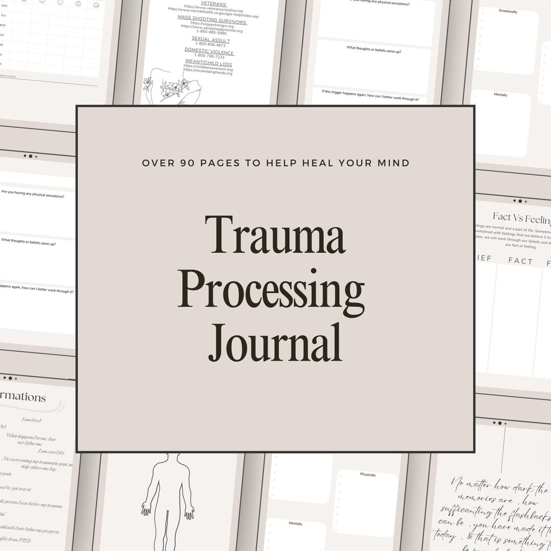 Trauma Processing Journal, PTSD Workbook, Selfcare Journal, Trauma ...