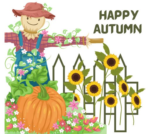 Fall Garden Scarecrow Digital Printable - Etsy