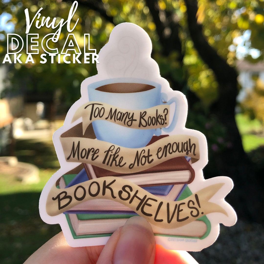 Book Lover Sticker| Coffee Lover Sticker | Waterproof Sticker | Decal ...
