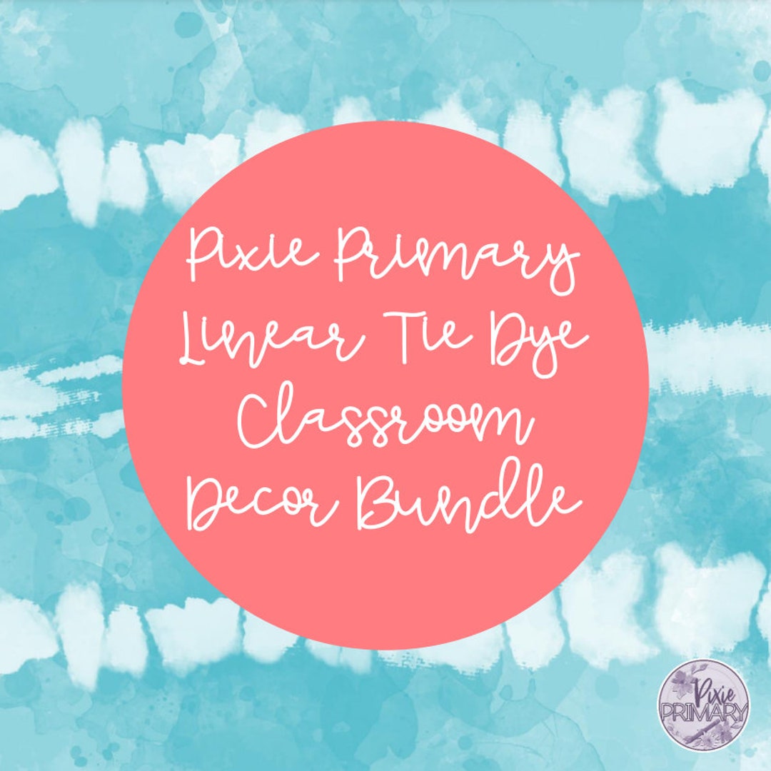 Linear Tie Dye Homeschool/classroom Decor Bundle - Etsy