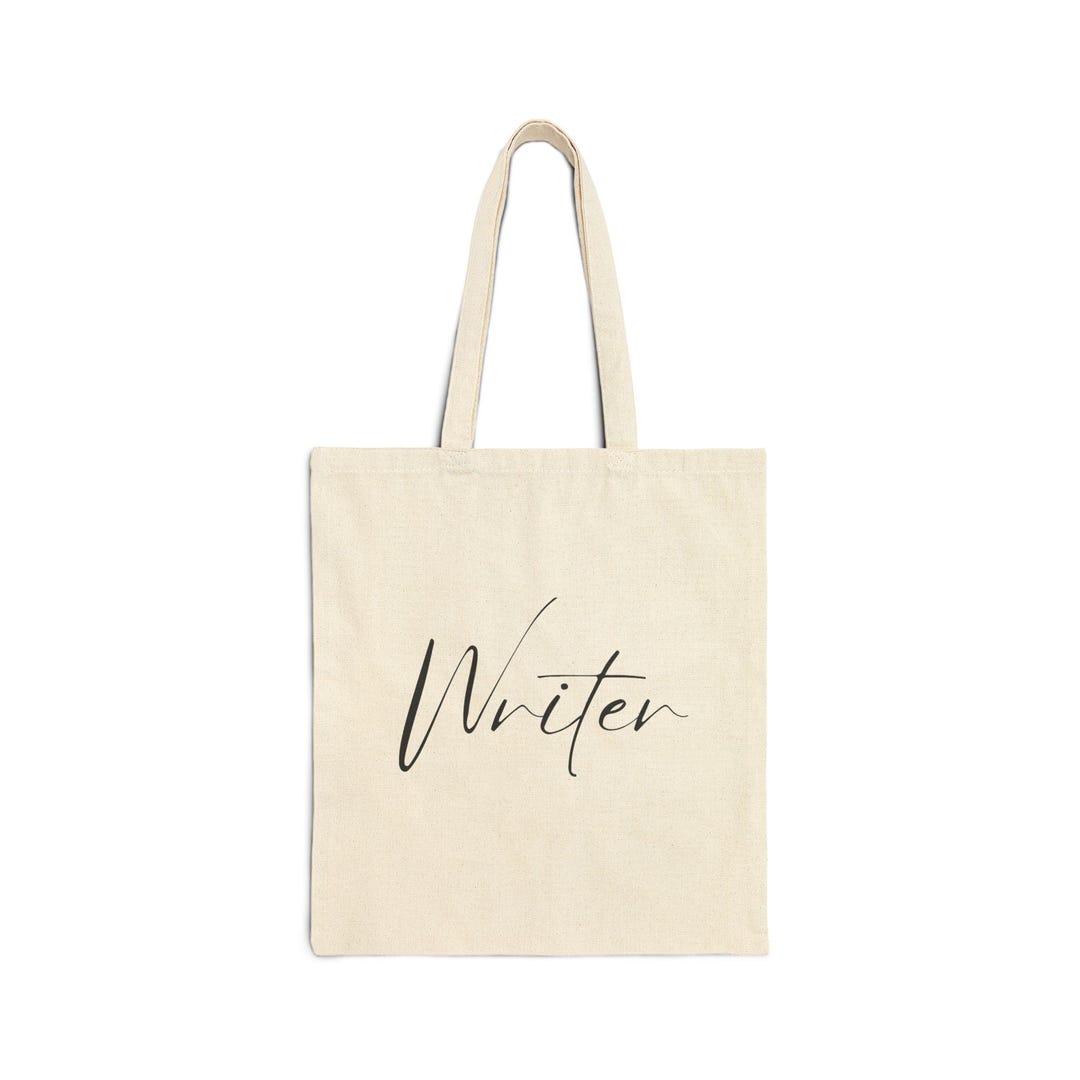 Vintage Writer Canvas Tote Bag - Simple Gift Idea for Writers and ...