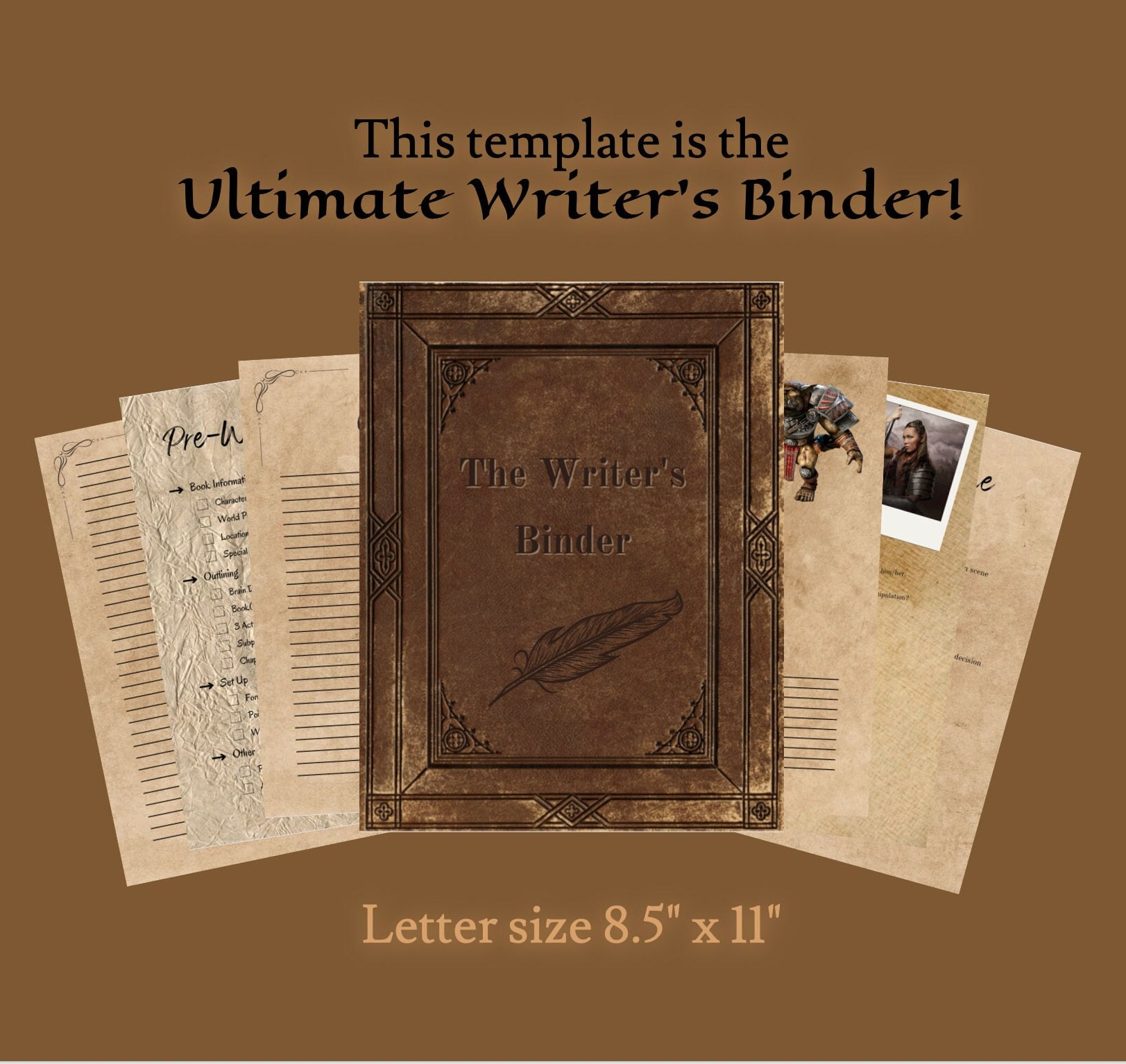 Fantasy Writer’s Binder, Outlines, Writing Template, Writing Toolkit ...