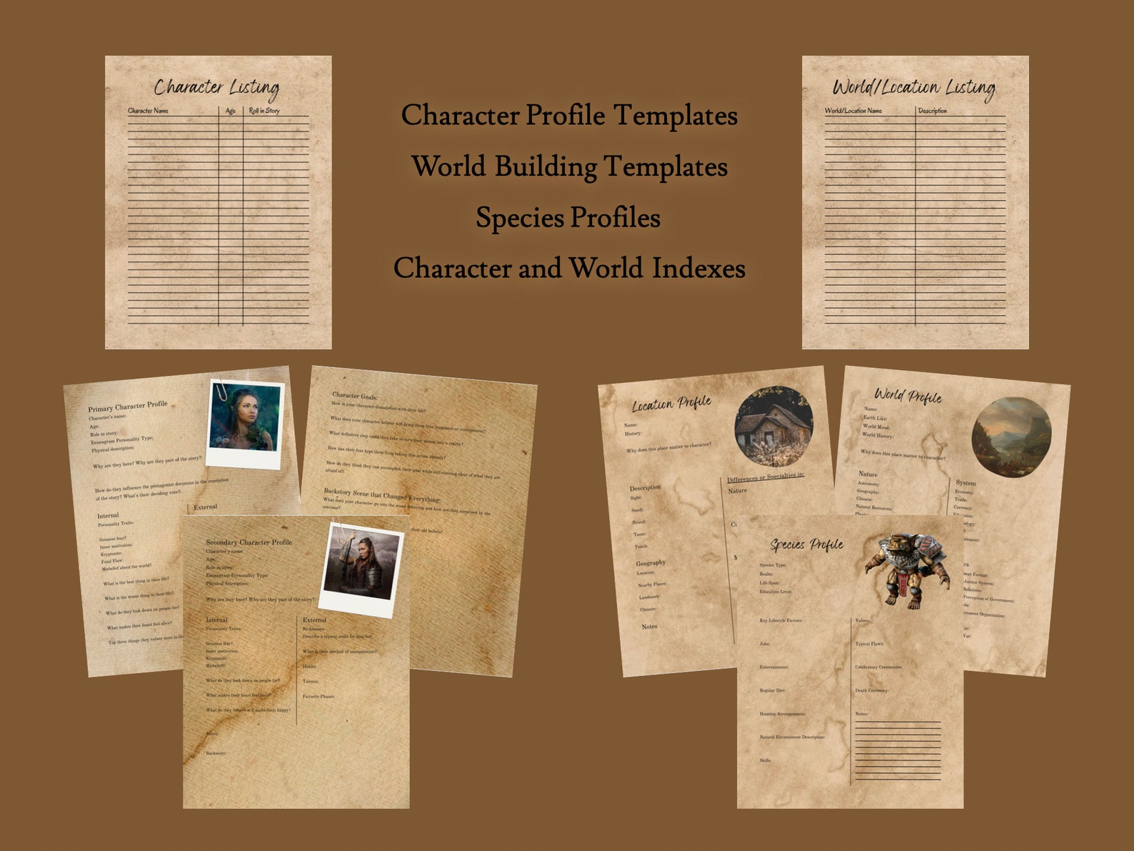 Fantasy Writer’s Binder, Outlines, Writing Template, Writing Toolkit ...