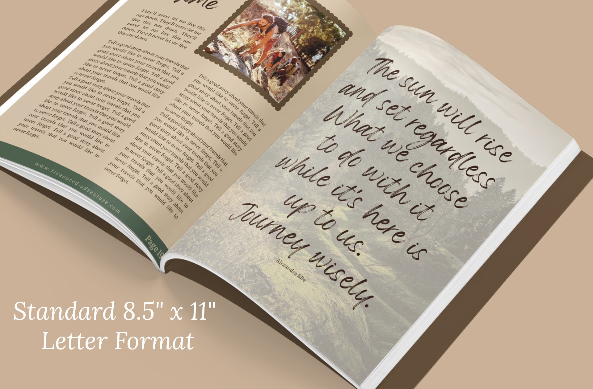 Rustic Adventure Magazine Template: Travel Photo Album (digital) - Etsy