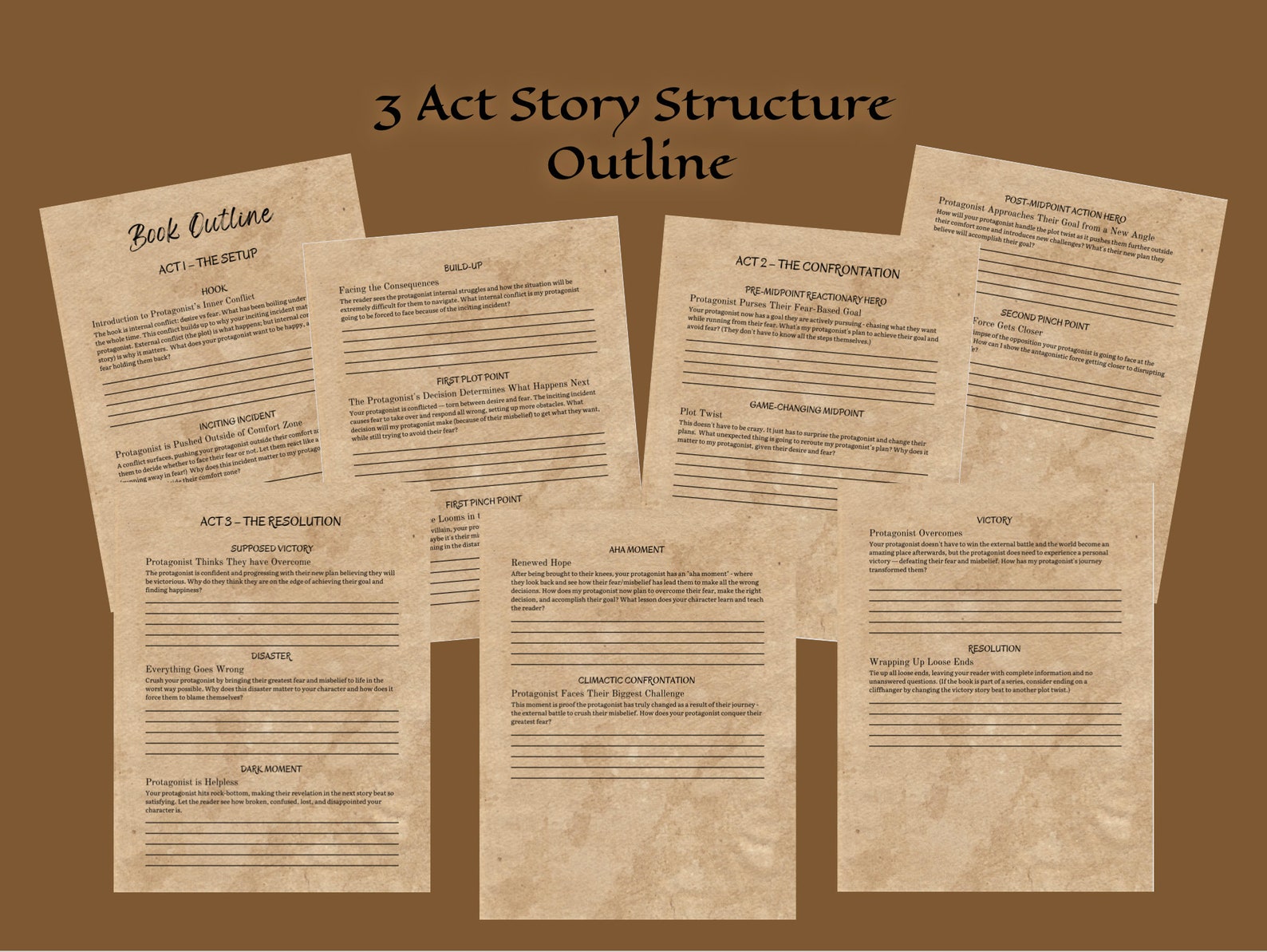 Fantasy Writer’s Binder, Outlines, Writing Template, Writing Toolkit ...