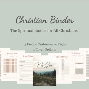 Christian Binder Template: Guided Prayer, Bible Study, Verse Mapping ...