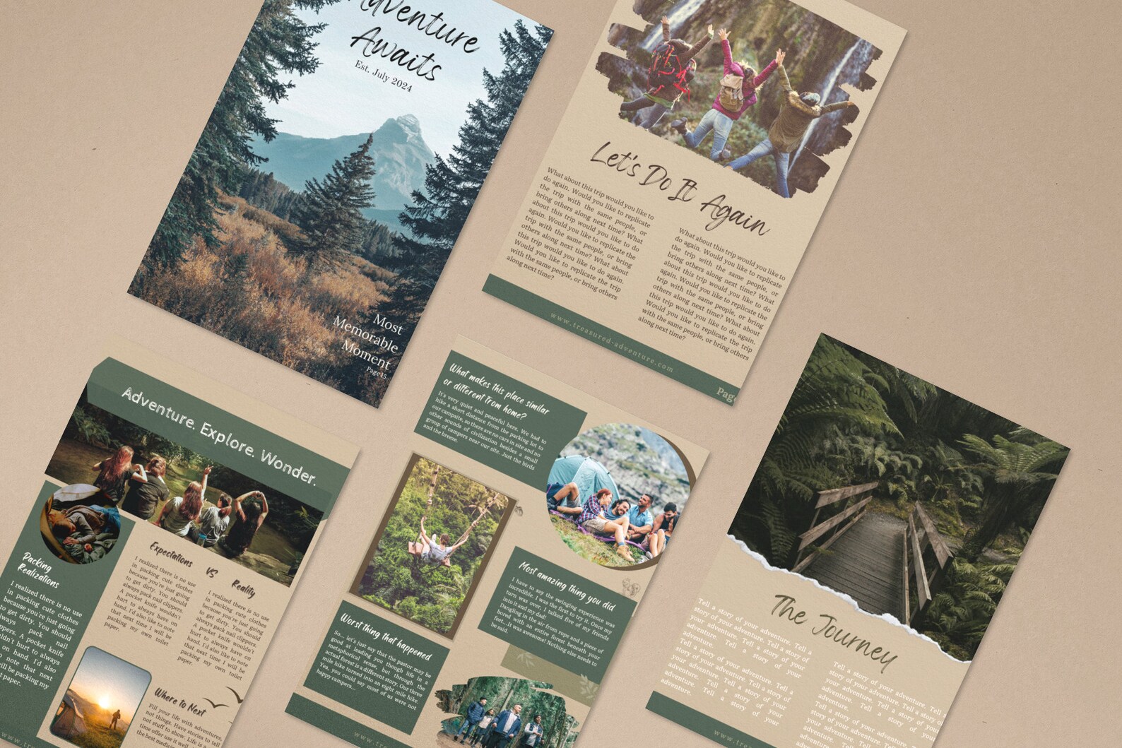 Rustic Adventure Magazine Template: Travel Photo Album (digital) - Etsy
