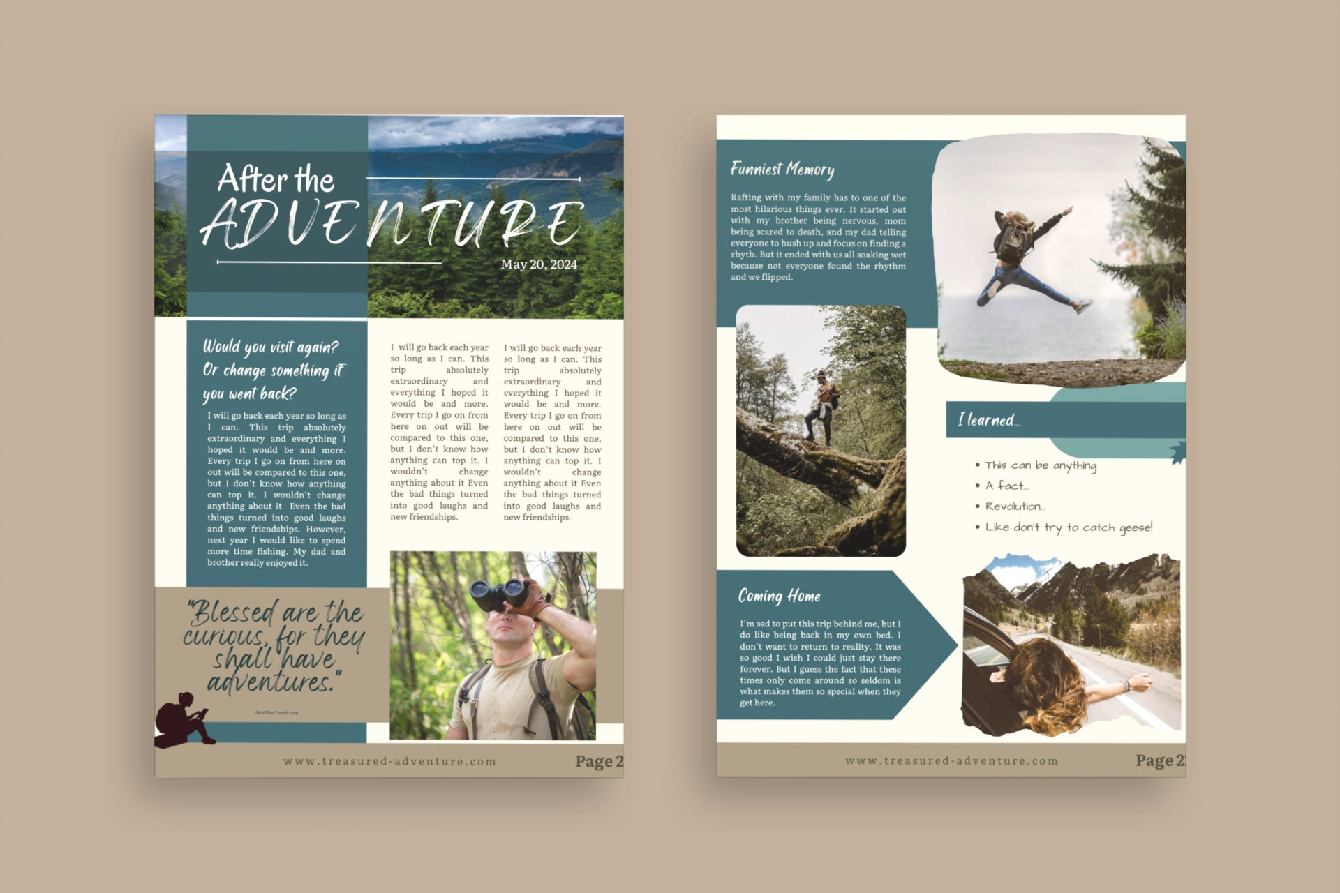 Deep Blue Adventure Magazine, Travel Magazine Template, Canva Magazine ...