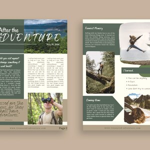 Rustic Adventure Magazine Template: Travel Photo Album (digital) - Etsy