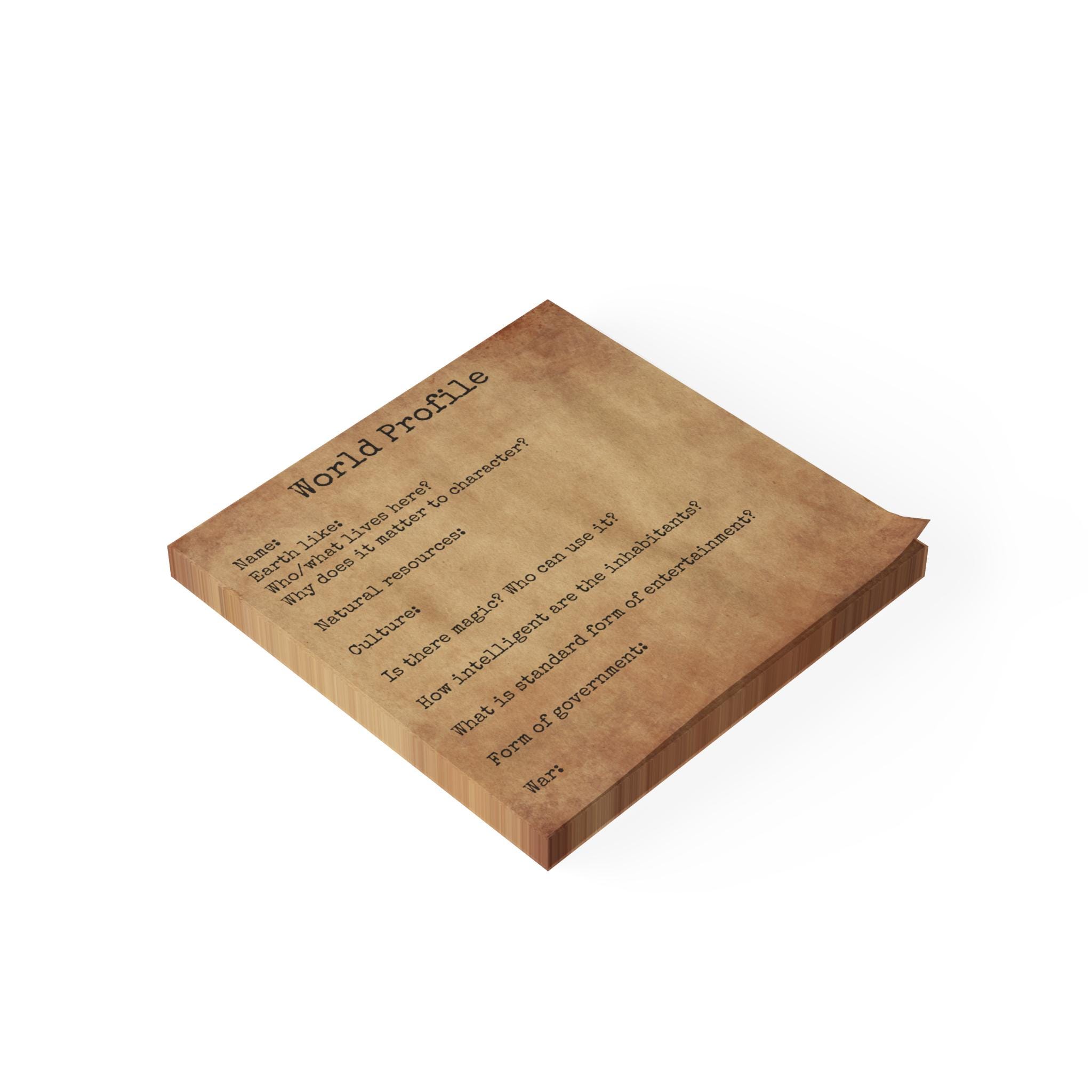 Note Pads, World Profile Sticky Notes, World Development Tool for ...