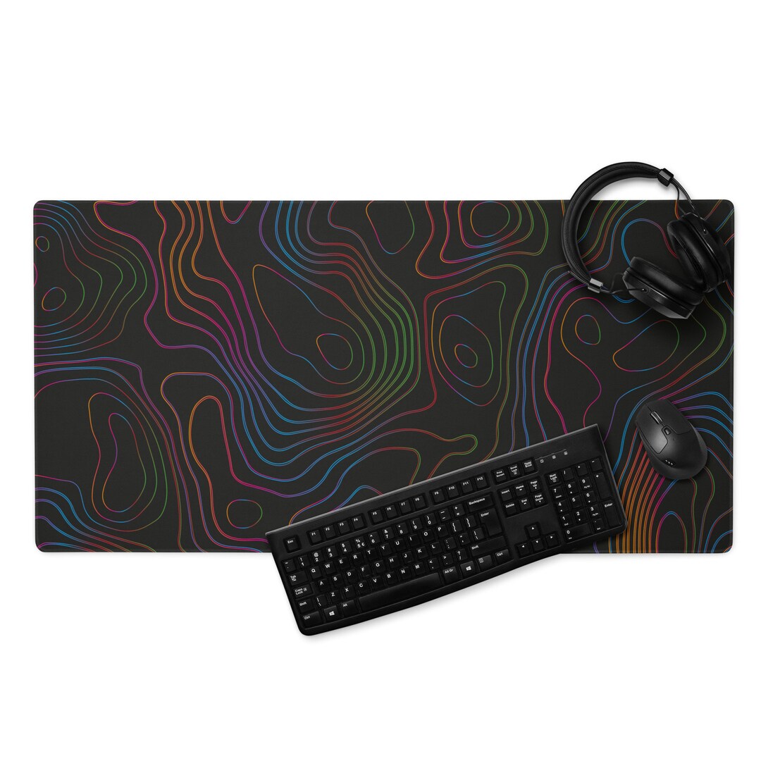 Extra Large Rainbow Topographical Gaming Mouse Pad - Etsy