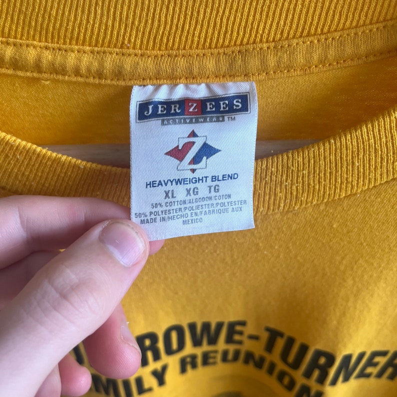 Vintage 2000’s Yellow Pullum-rowe-turner Family Reunion Graphic T-shirt ...