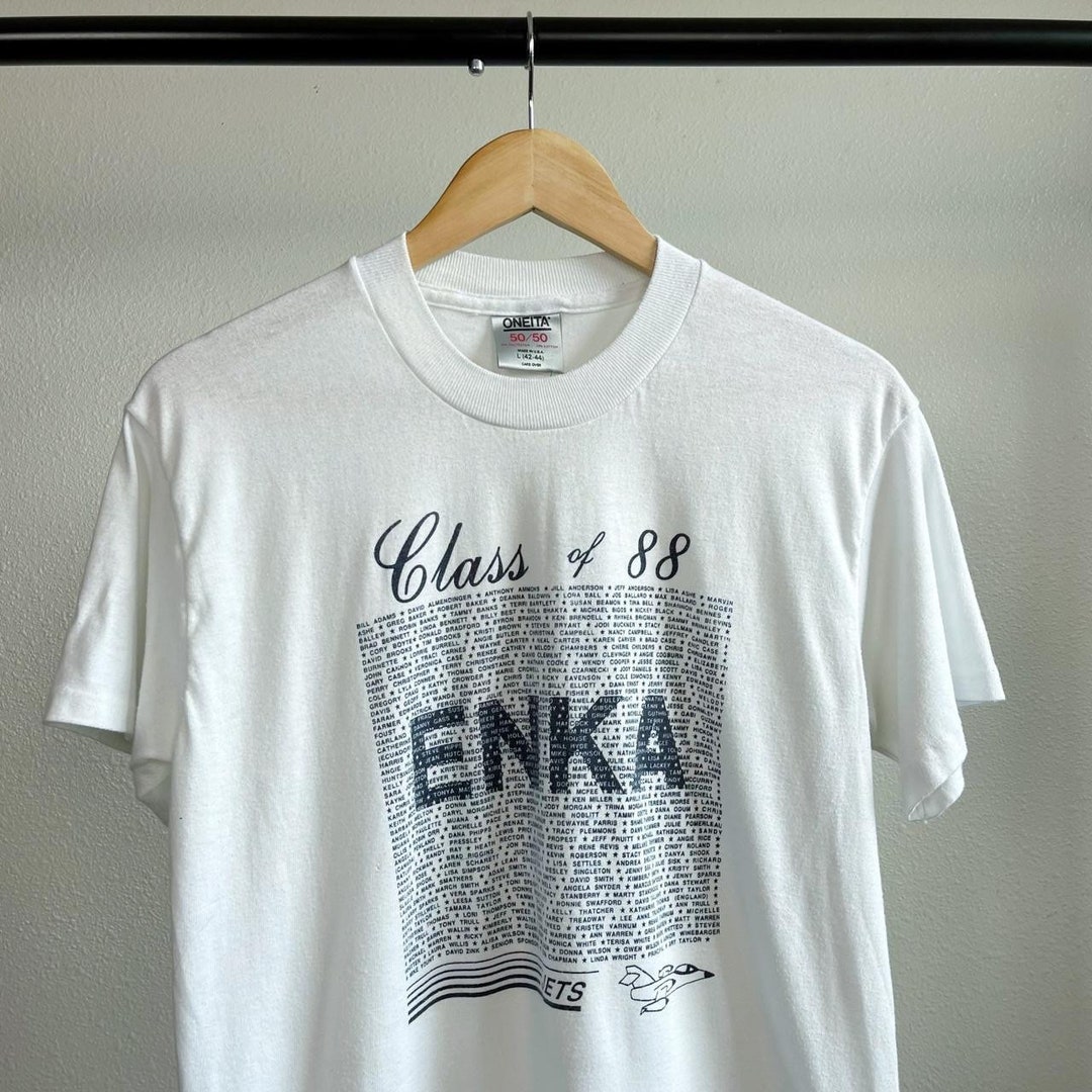 Vintage 80s Single Stitch ENKA Jets High School Graphic Tee - Etsy