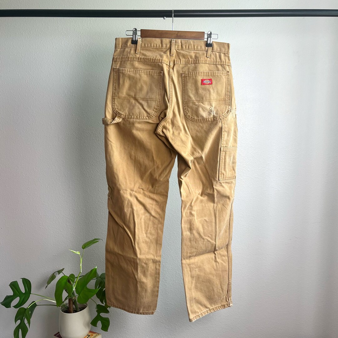 Vintage 2000’s Thrashed Camel Dickies Carpenter Workwear Pants - 34x31 ...