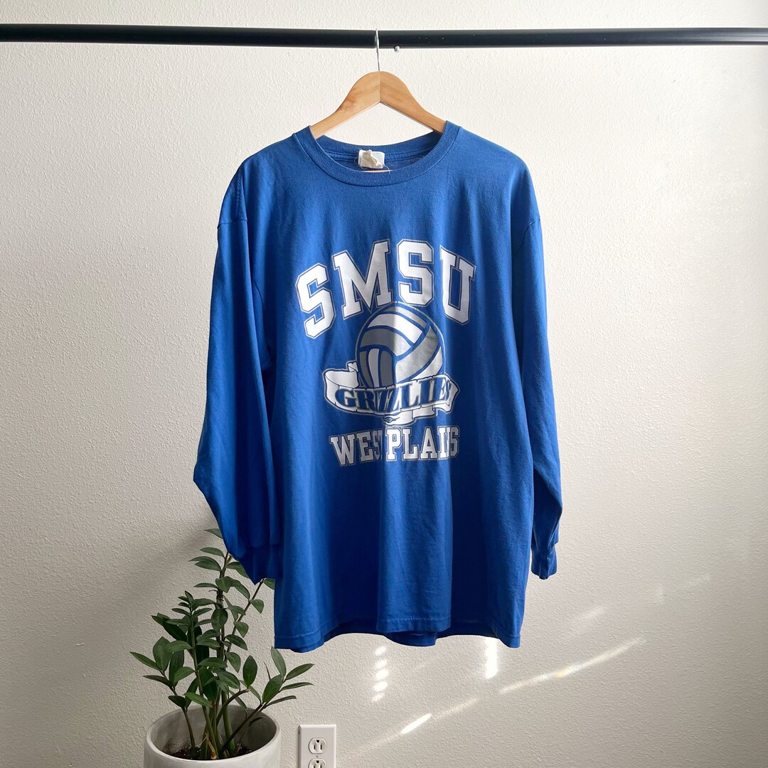 Vintage 2000s Blue SMSU West Plains Volleyball Long Sleeve Graphic T ...