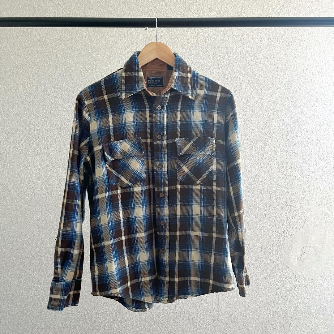 Vintage 1970’s/80’s JC Penny’s Plaid Preppy Minimalist Flannel Button ...