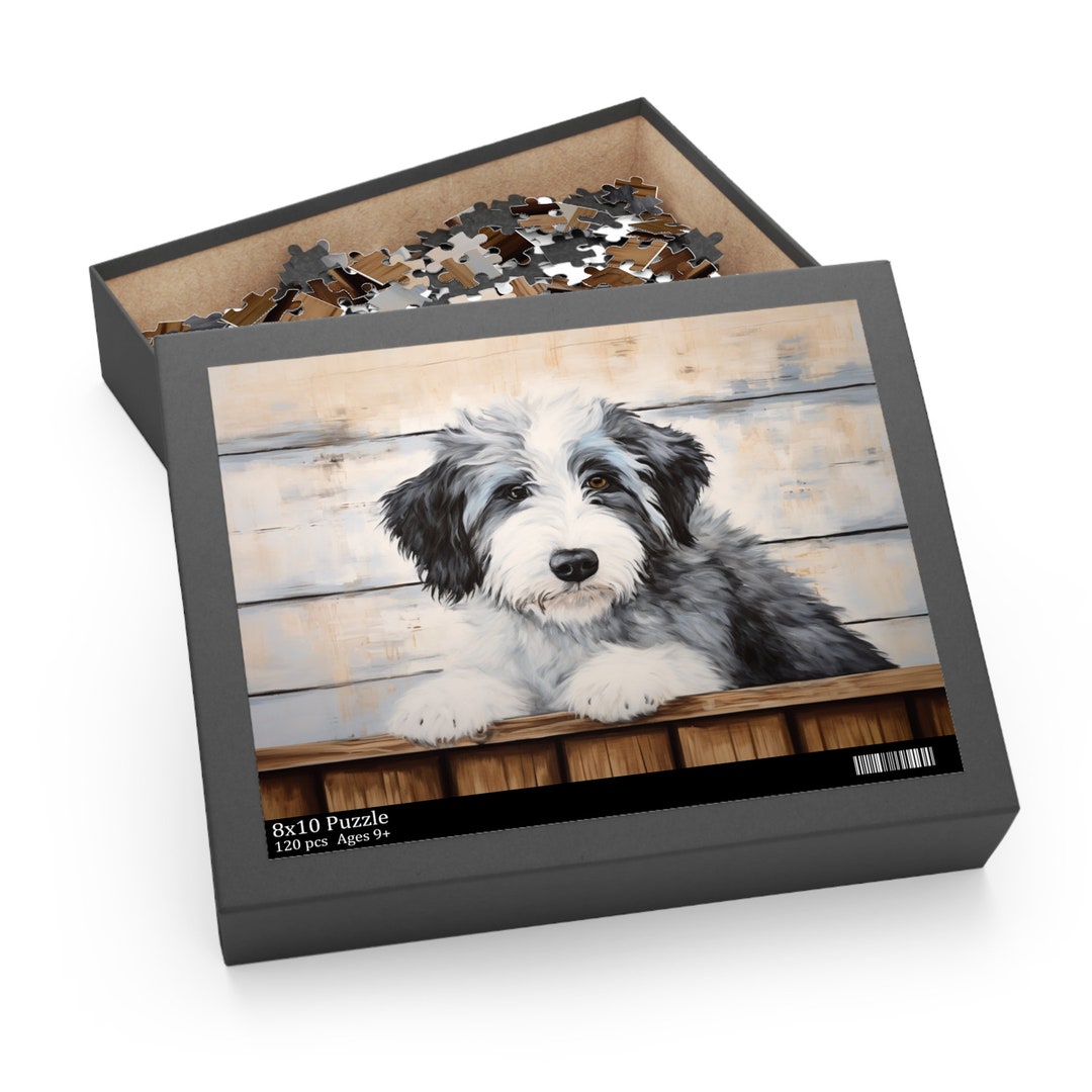 Sheepadoodle Jigsaw Puzzle Box, Sheep Dog Mix Doodle Mom Best Holiday ...